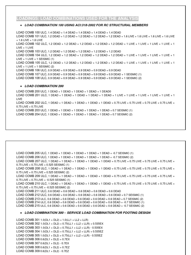 En 1990:2002 Load Combinations | En 1990 Standards Pdf – VEKR