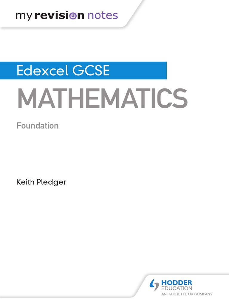 Edexcel GCSE Maths Foundation Mastering Mathematics Revision Guide | PDF | Quadratic Equation ...