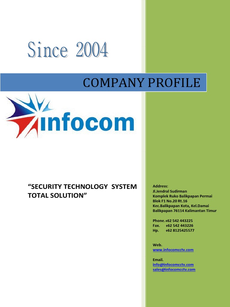 Company Profile Infocom | PDF | Bisnis