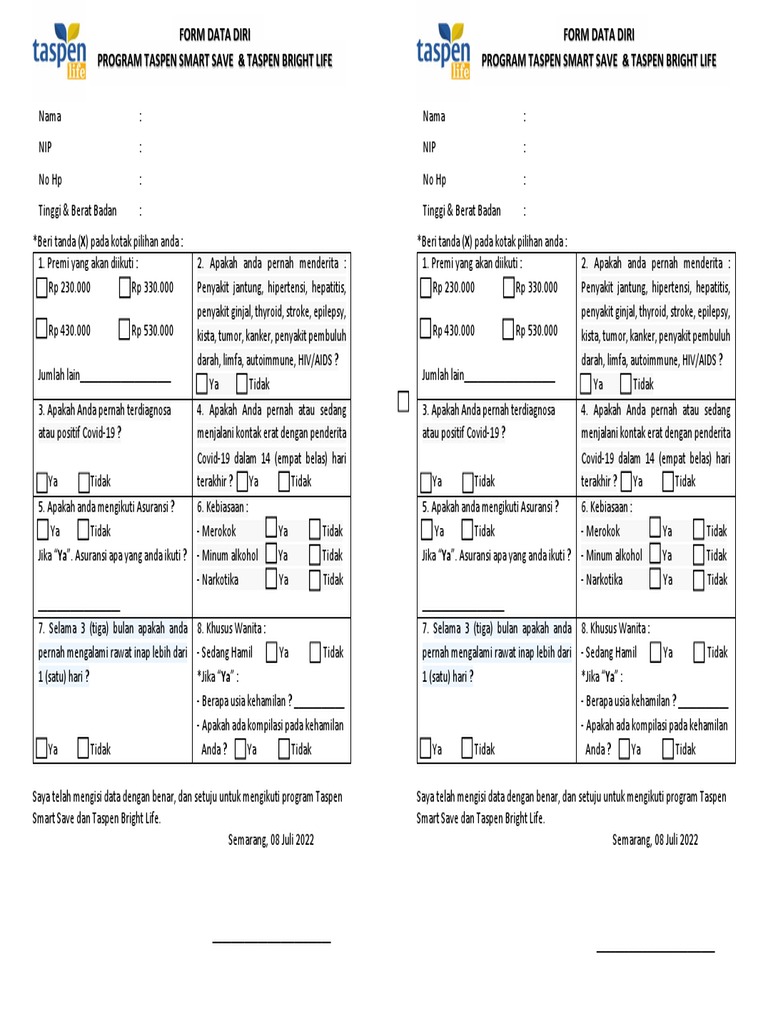 Form Khusus TSS TBL | PDF