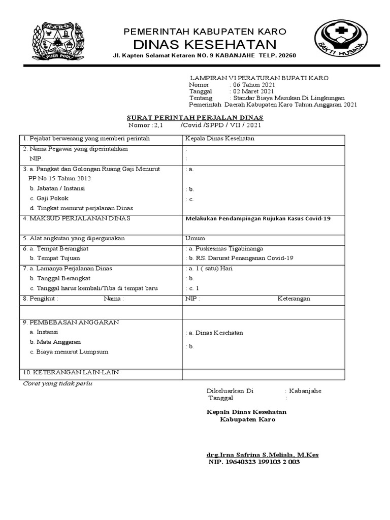 SPT, SPPD, LPD, Kwitansi | PDF