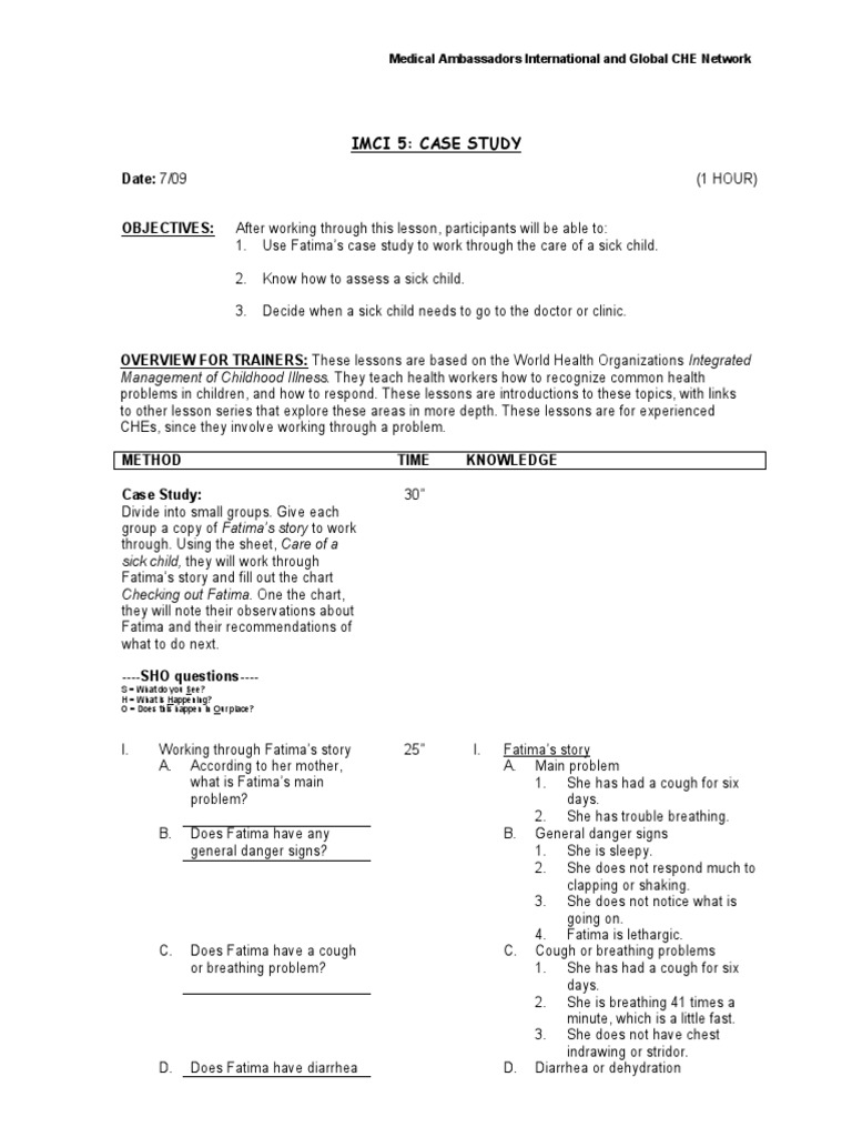 IMCI 5-Case Study | PDF | Measles | Fever