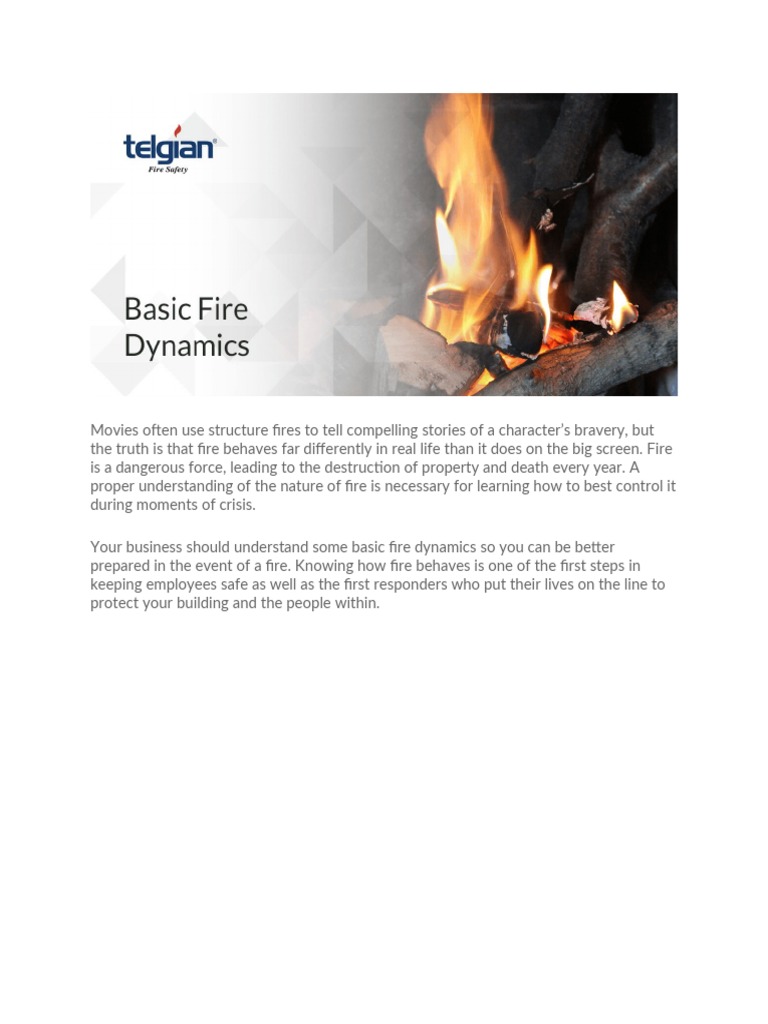 Basic Fire Dynamics | PDF | Fires | Combustion