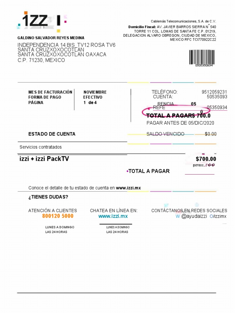 489451548-recibo-izzi-actualizado-pdf | PDF | Telecomunicaciones ...