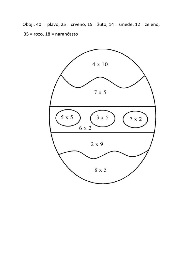 Bojanka Jaje Množenje | PDF
