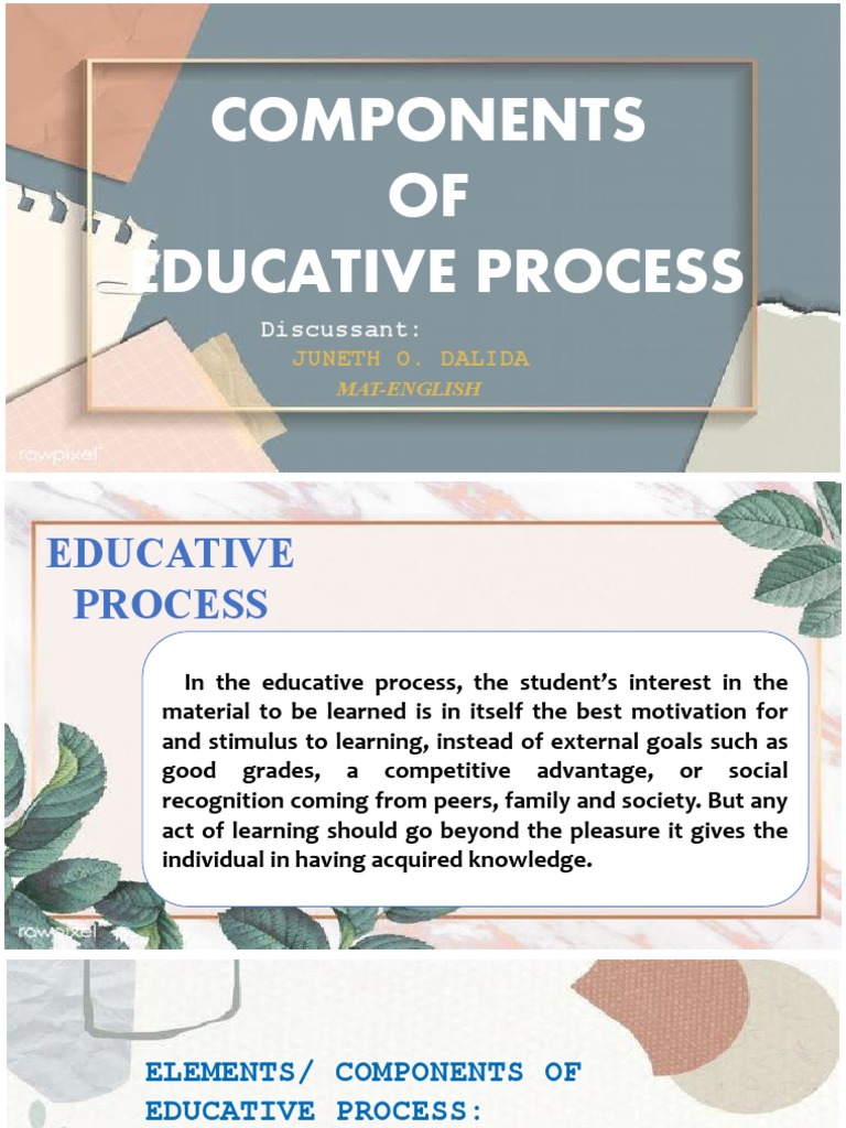 Educative Process J. Dalida | PDF | Learning | Teaching Method