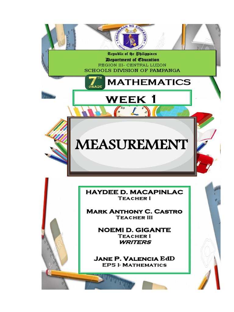 MEASUREMENT For Grade 7 | PDF | Foot (Unit) | Litre