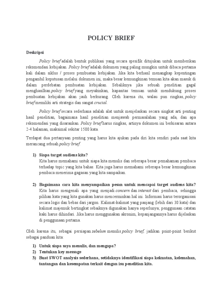 Policy Brief | PDF