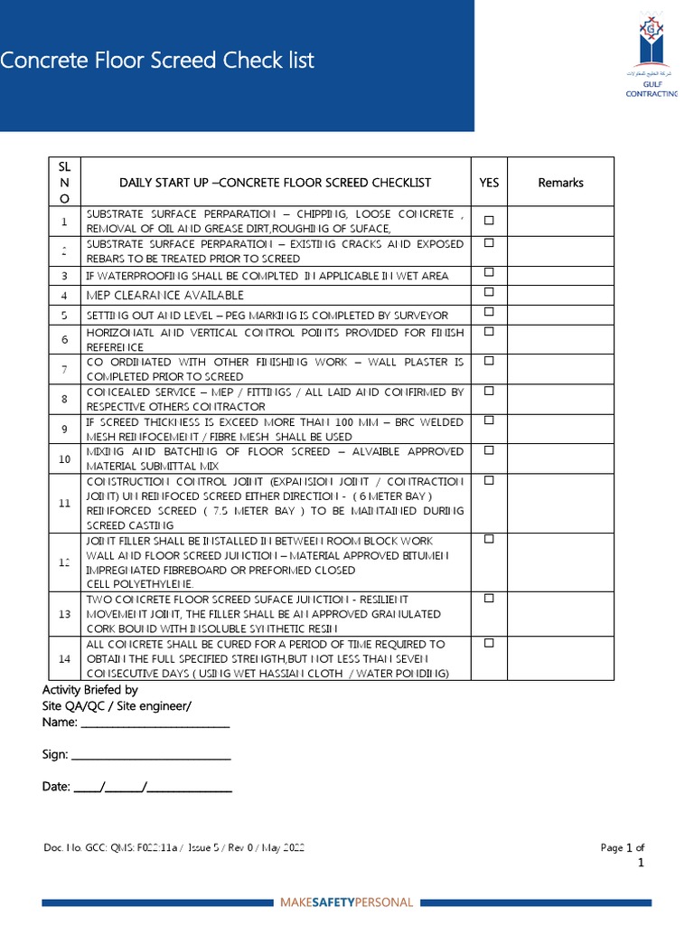 Concrete Floor Screed | PDF | Concrete | Reinforced Concrete