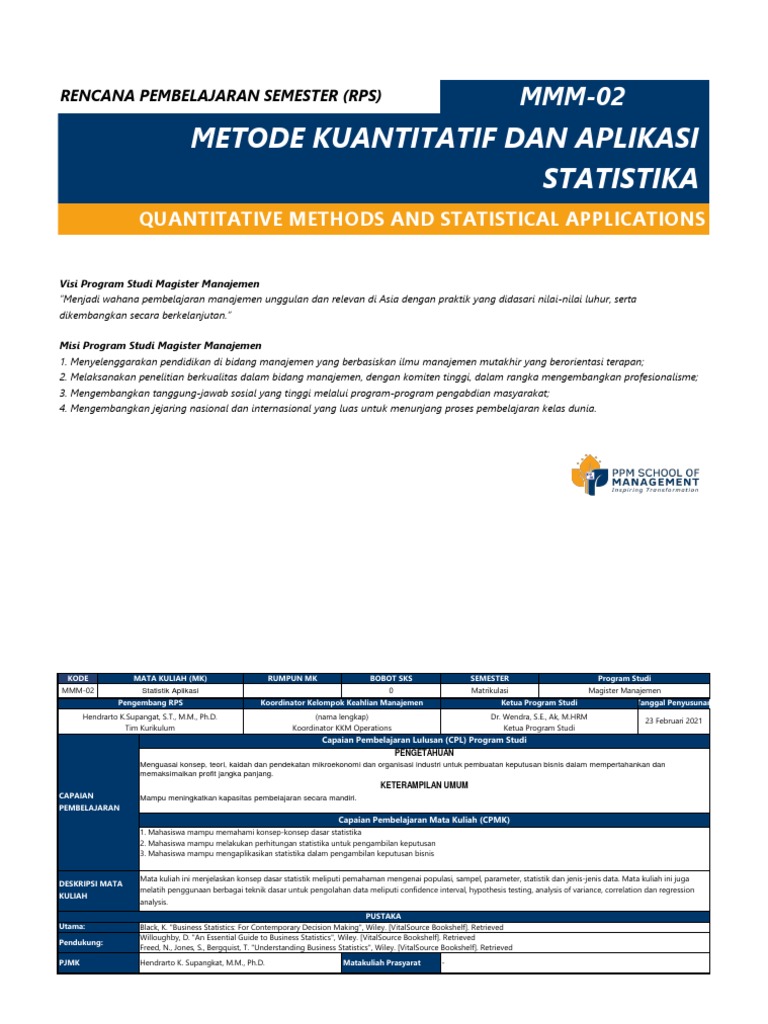 RPS Statistika MM WM 86 - HEN | PDF