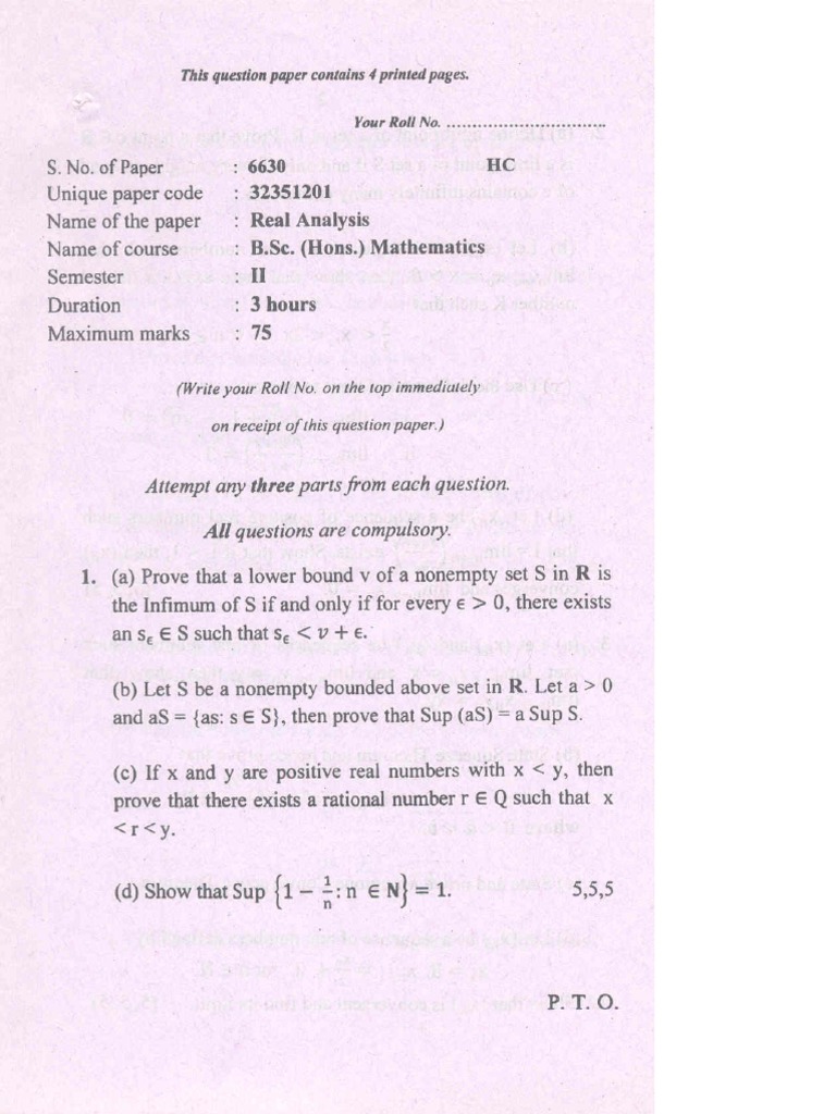 Real Analysis (2) | PDF