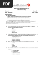 Principles of Marketing Past Exam Papers | PDF