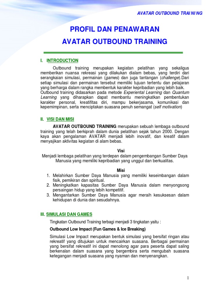 Avatar Outbound Training | PDF