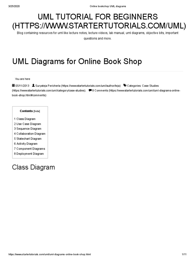 Online Bookshop UML Diagrams | PDF | Unified Modeling Language | Internet