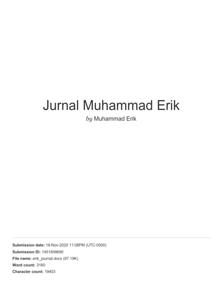 Jurnal Muhammad Erik | PDF