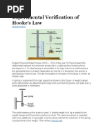 Hooke's Law Practical | PDF