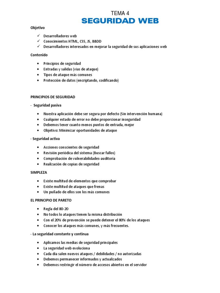 T4 - Seguridad Web | PDF | Protocolo de transferencia de archivos | Script Java