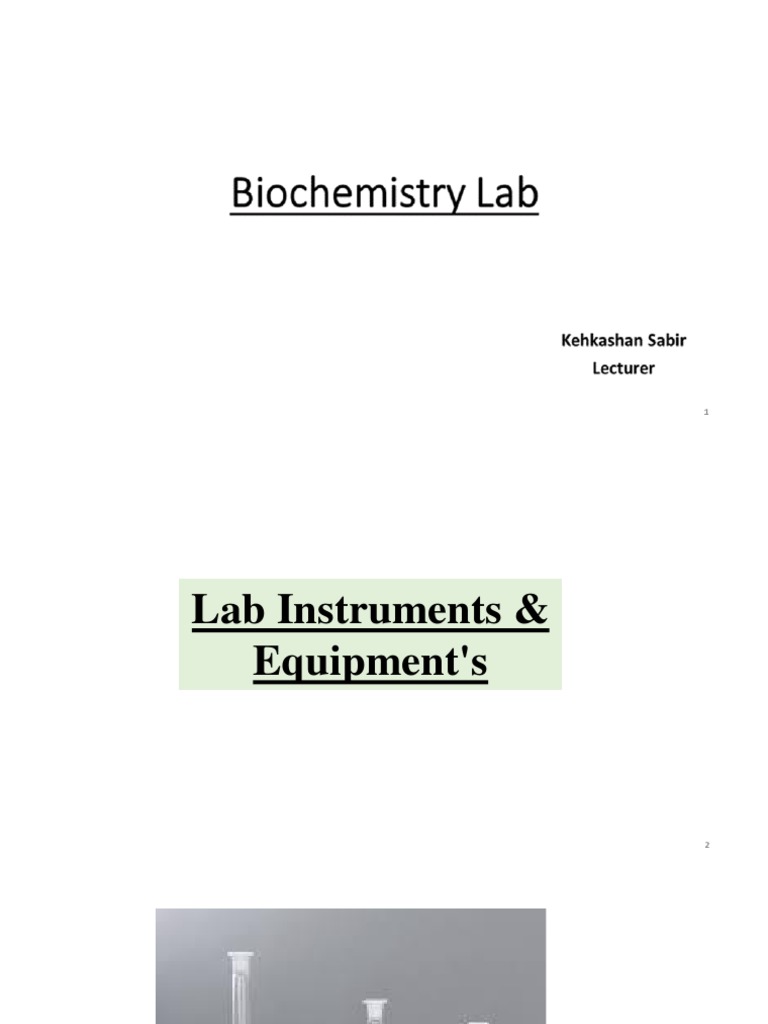Biochemistry Lab | PDF | Chemistry | Laboratories