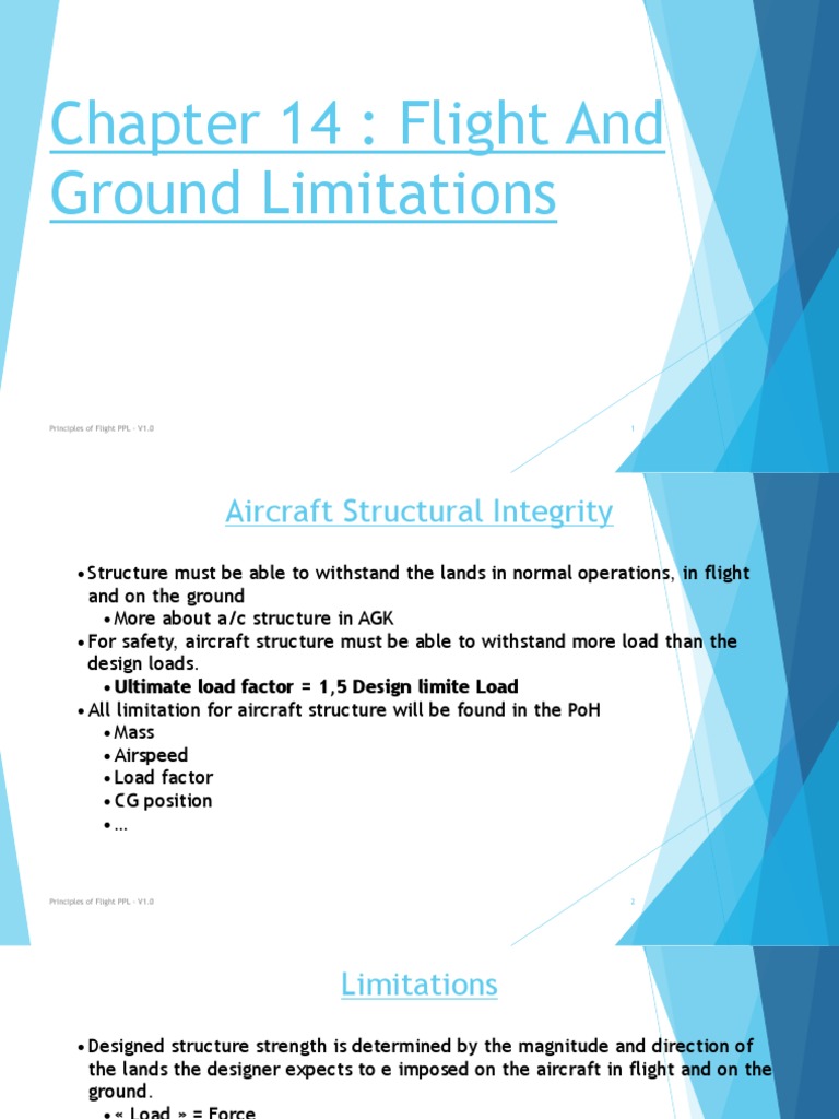 Chapter 14 - Flight and Ground Limitations | PDF | Flight | Lift (Force)