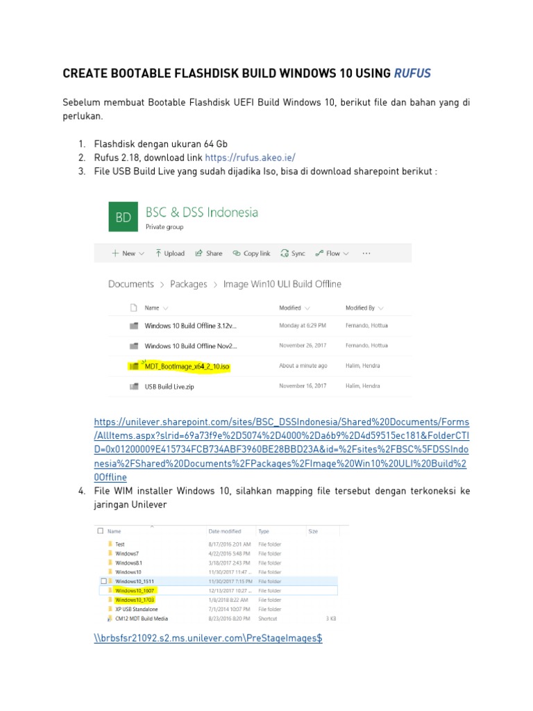 Create Bootable UEFI Using Rufus | PDF