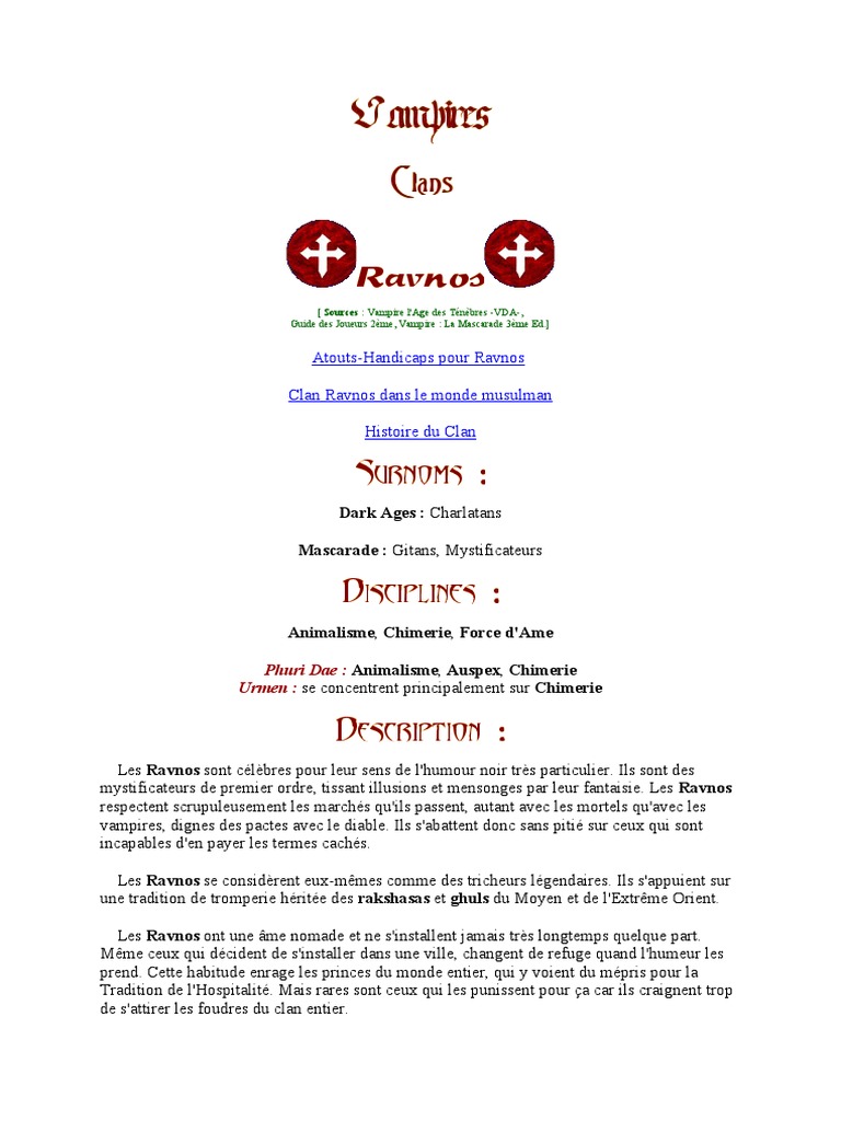 Ravnos | PDF | Démons
