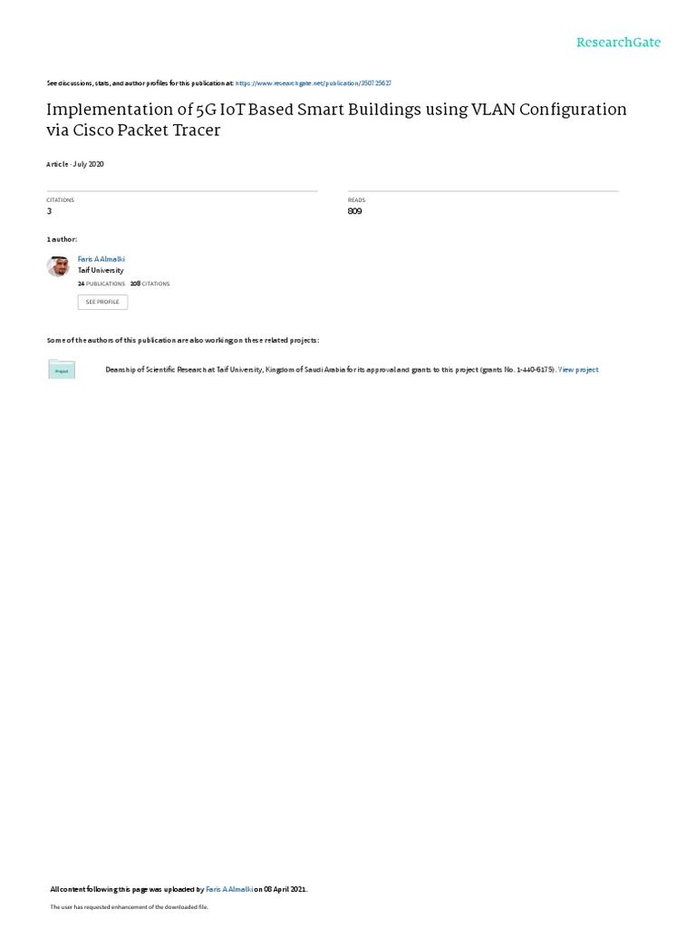 Implementation of 5G IoT Based Smart Buildings | PDF | Internet Of ...