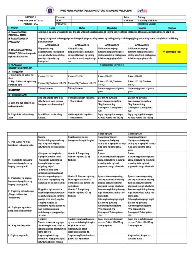 Ap1 DLL Quarter2 Week 8 | PDF