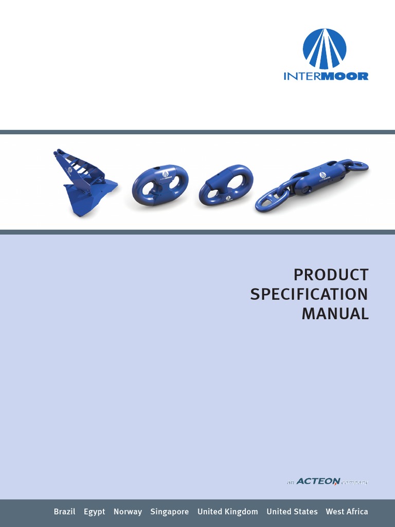 InterMoor Product Manual | PDF | Anchor | Manufactured Goods