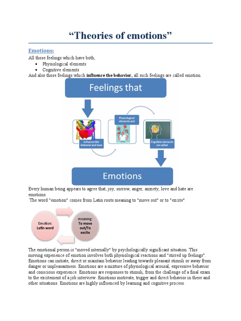 Theories of Emotions | PDF | Emotions | Experience