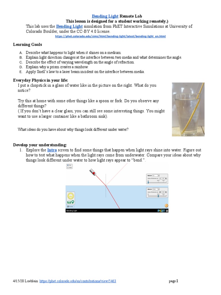 Bending Light Bending Light | PDF | Refraction | Light