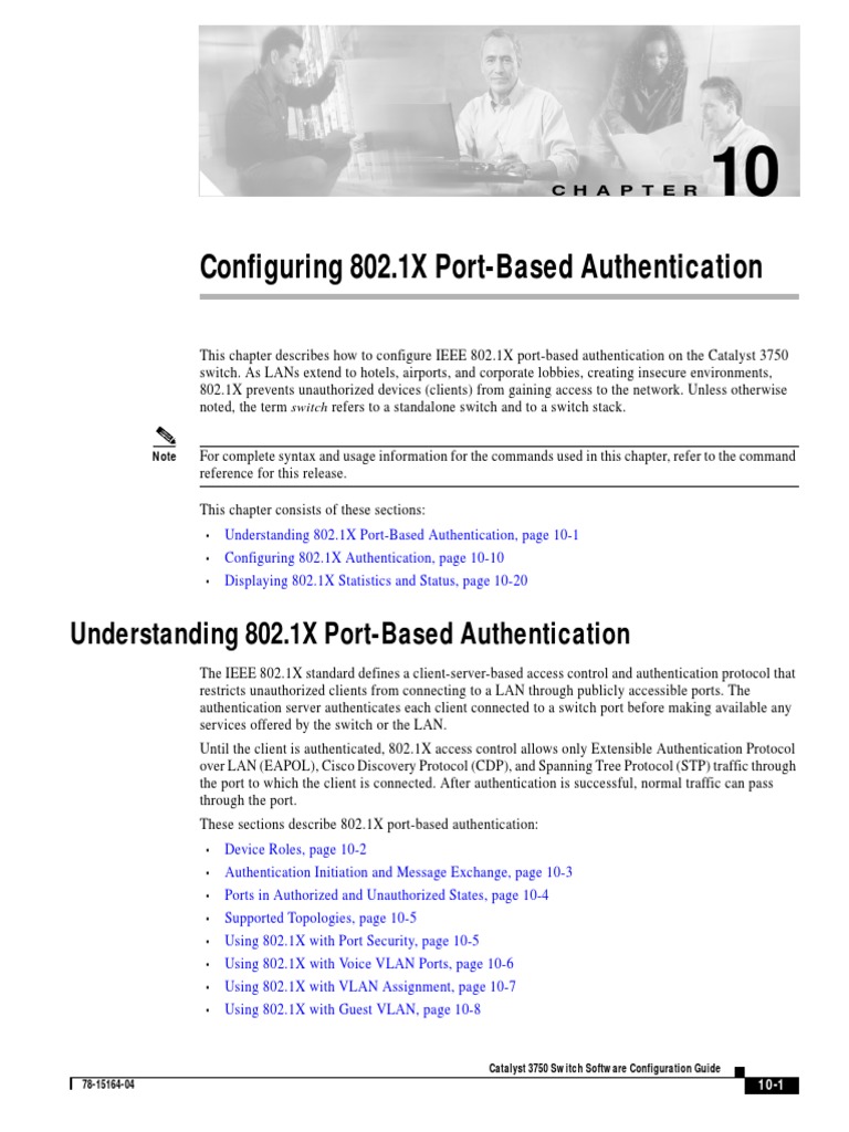 Understanding 802.1X Port-Based Authentication | Download Free PDF | Radius | Port (Computer ...