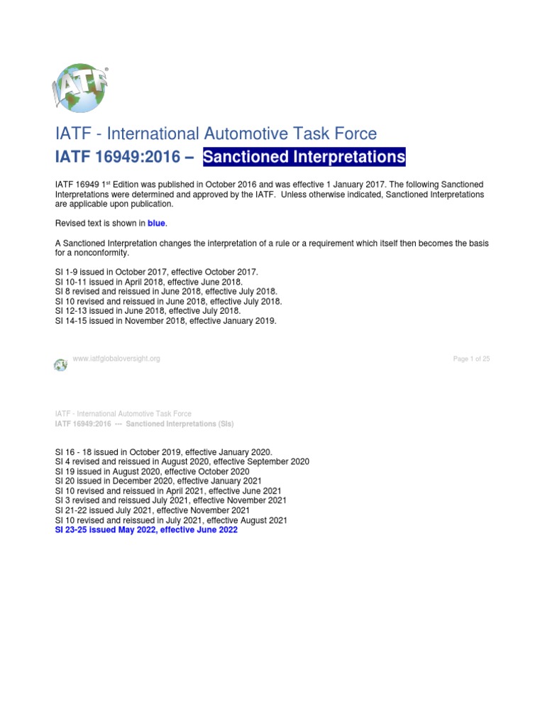 IATF - International Automotive Task Force | PDF | Iso 9000 | Quality ...