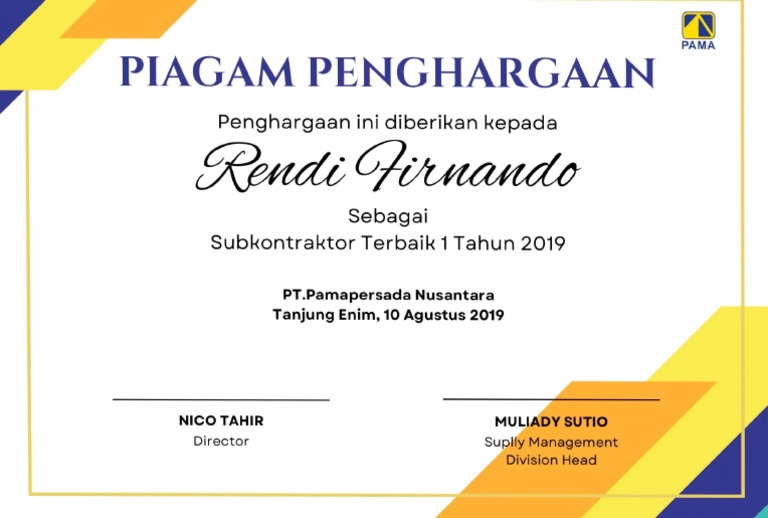 Sertifikat PAMA | PDF