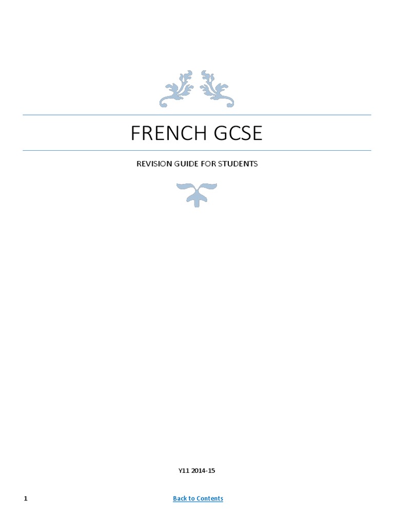 French Gcse: Revision Guide For Students | PDF | Vocabulary | Word