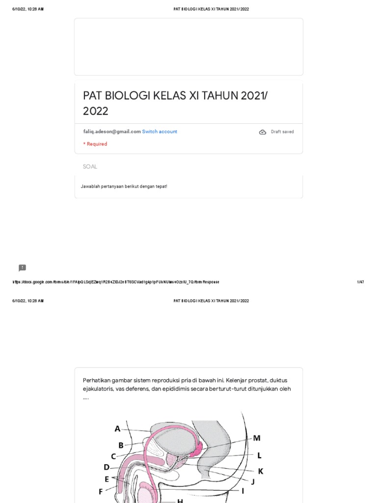 Pat Biologi Kelas Xi Tahun 2021 - 2022 | PDF