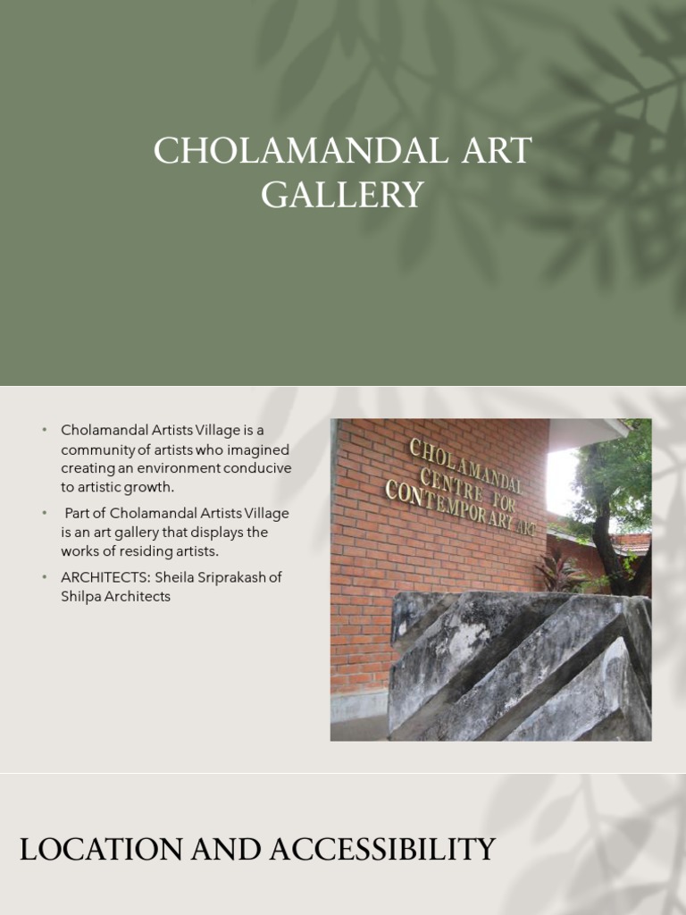 Cholamandal Art Gallery | Download Free PDF | Building Engineering ...