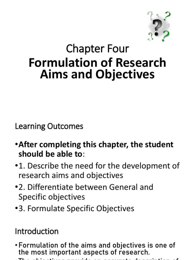 Research Aims and Objectives | PDF | Question | Hypothesis