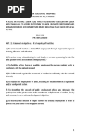 Labor Code of The Philippines Article 1-100 | PDF | Employment ...