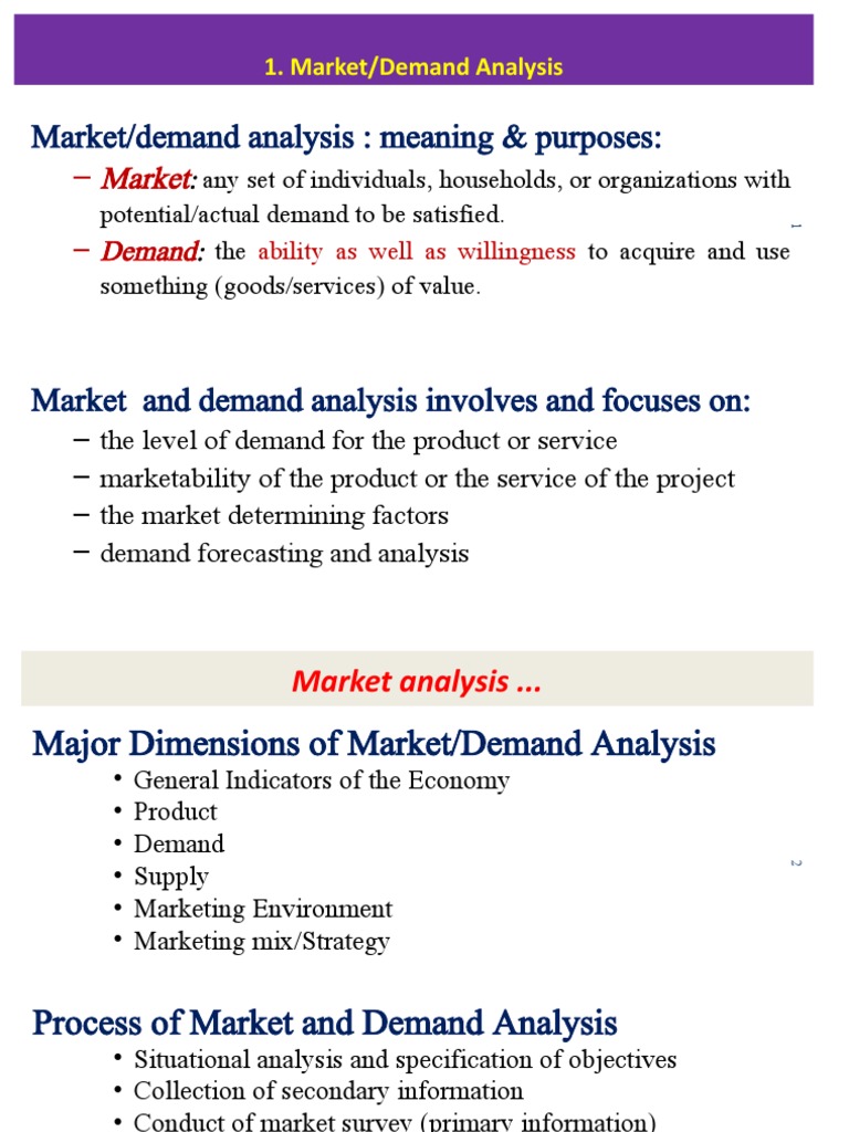 Market/demand Analysis: Meaning & Purposes | PDF | Market Analysis ...