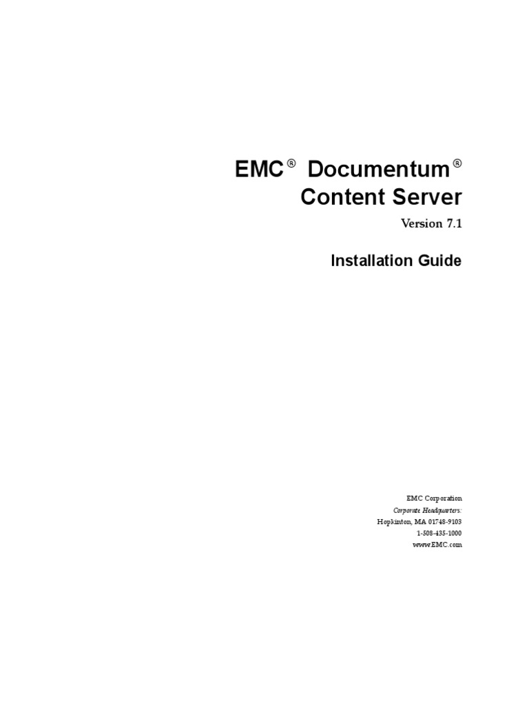 Documentum Server 7.1 Installation Guide | PDF | Databases | Ibm Db2