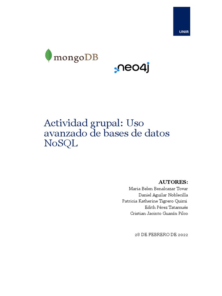Uso Avanzado de Bases de Datos NoSQL | PDF | Archivo de computadora | Mongo Db