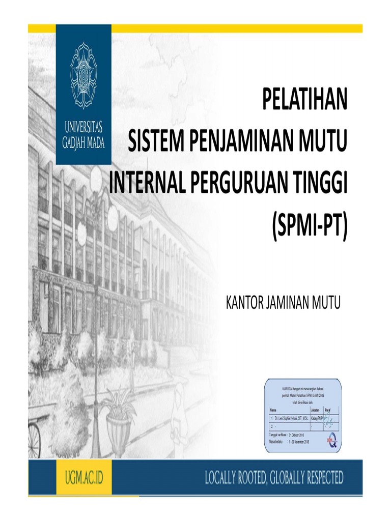 IMPLEMENTASI SPMI DI UGM | PDF