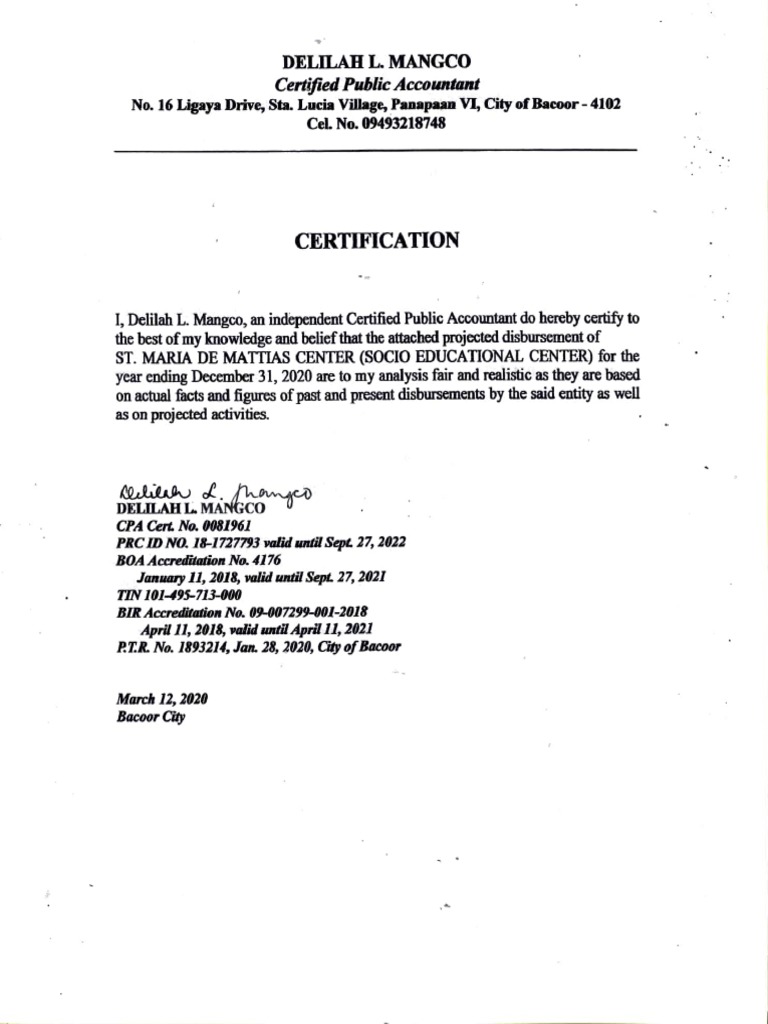 CPA Certification For School | PDF | Accounting | Professional Titles ...