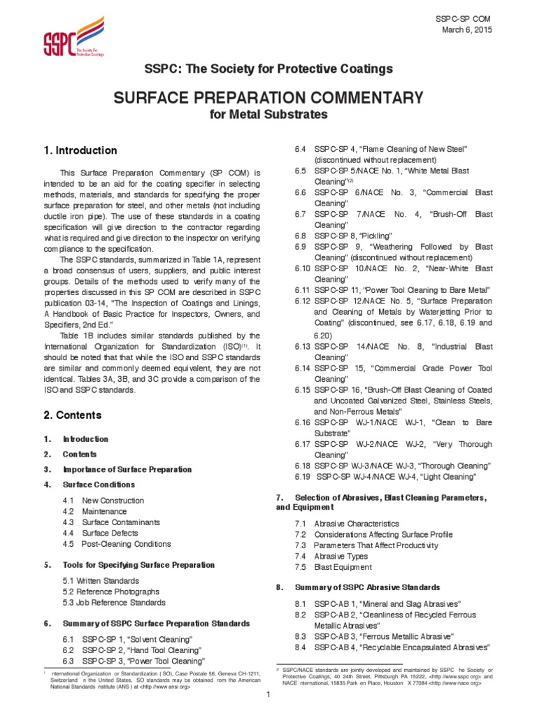 Surface Preparation Pdf Corrosion Construction