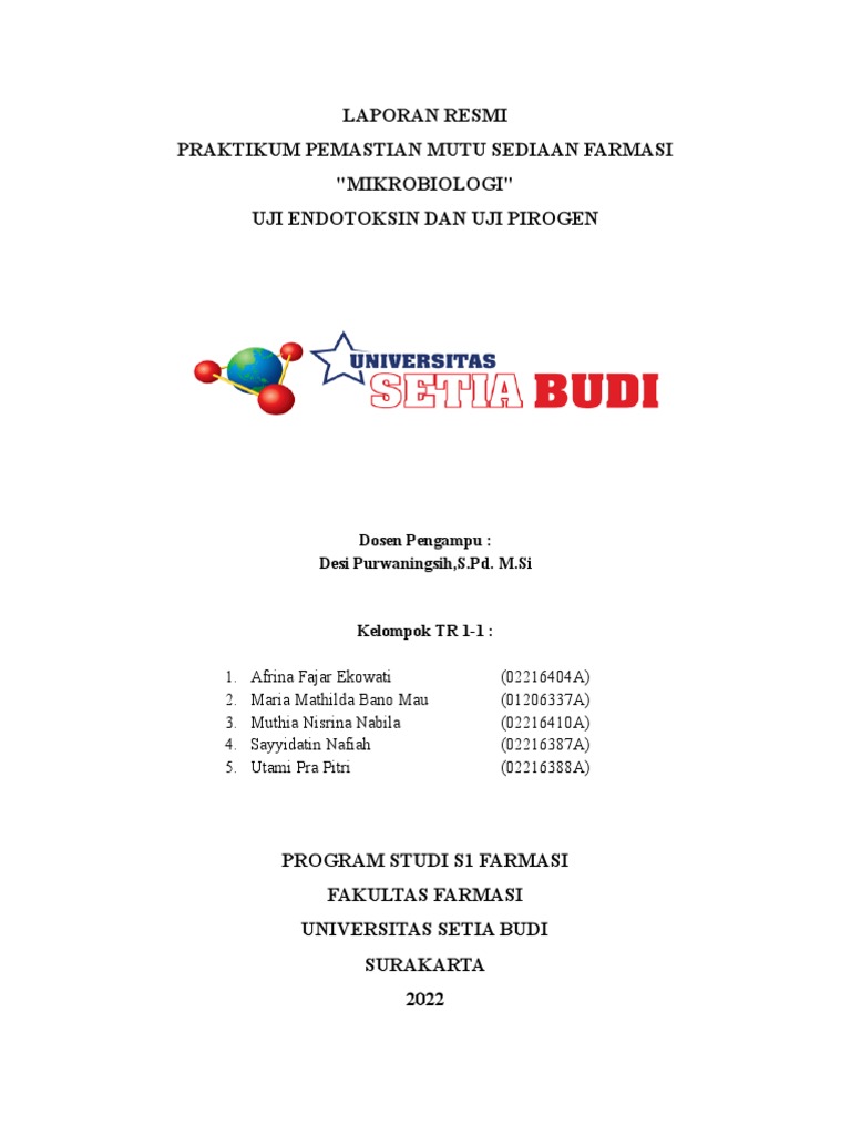Laporan PMSF - Mikrobiologi - Kelompok 1 | PDF