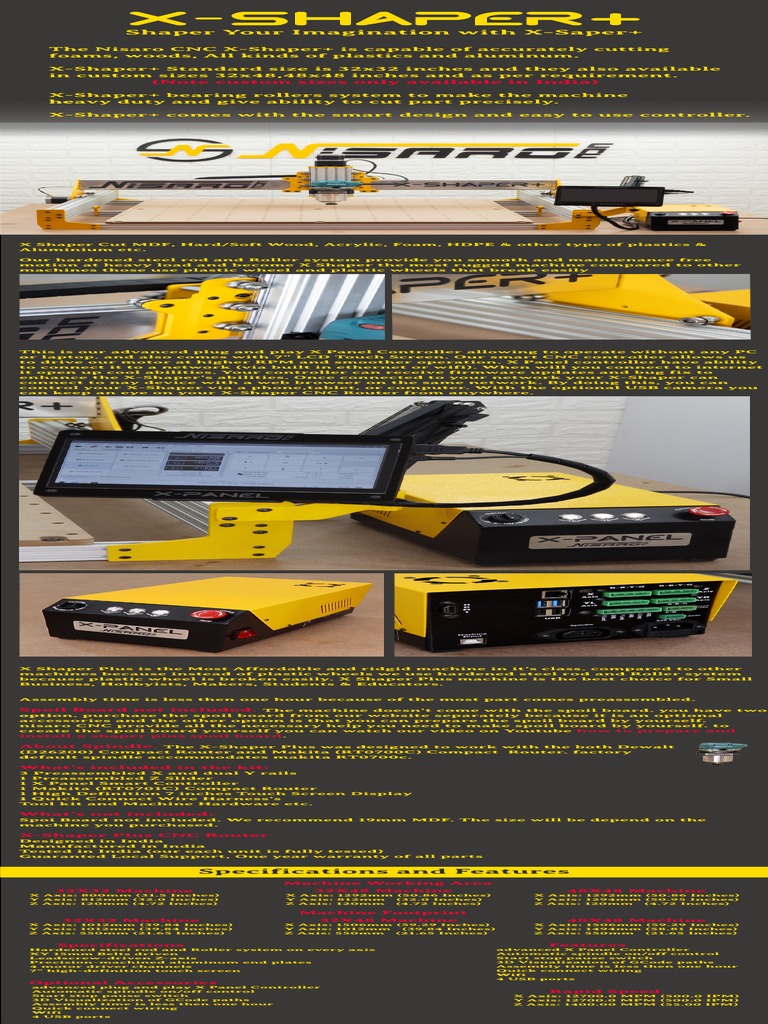 X-Shaper Plus CNC Router Specifications | PDF