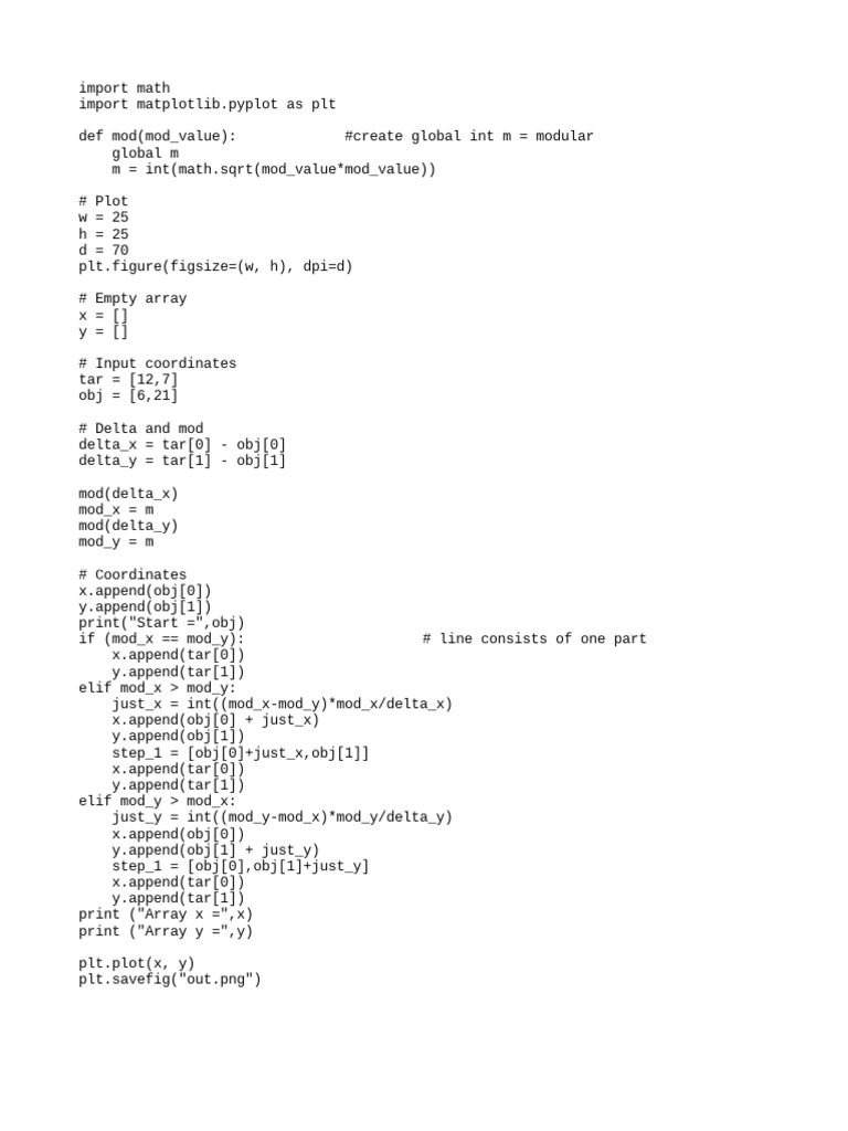 Code Draw A Line Between Two Points With Horizontal, Vertical and ...