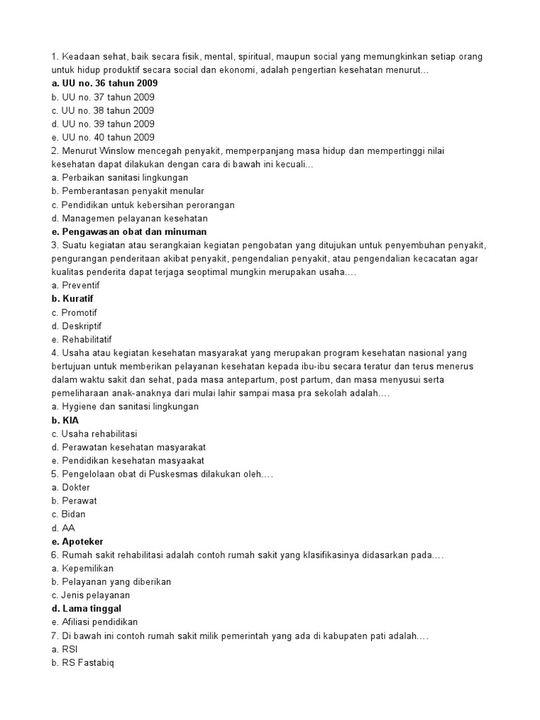Soal PAS LH | PDF | Kesehatan Holistik