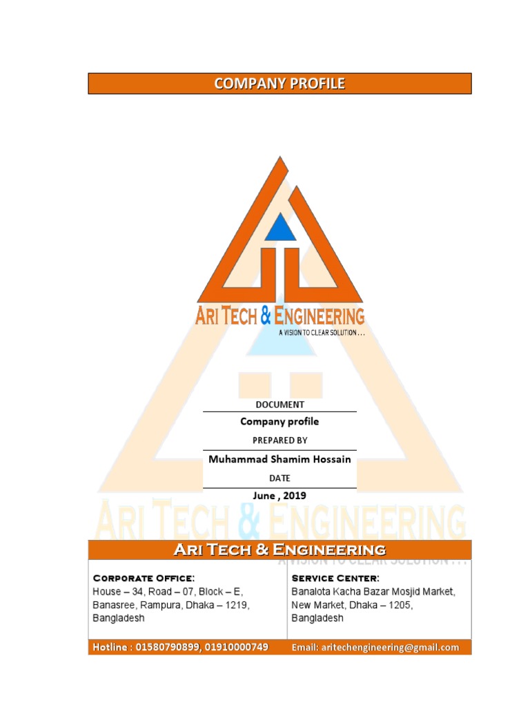 Ari Tech & Engineering Profile Sample | PDF | Laptop | Personal Computers