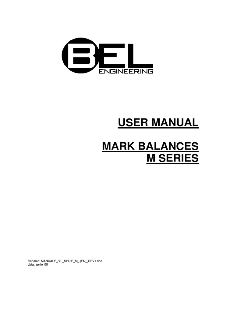 M Series Balance User Guide | PDF | Weighing Scale | Computer Keyboard